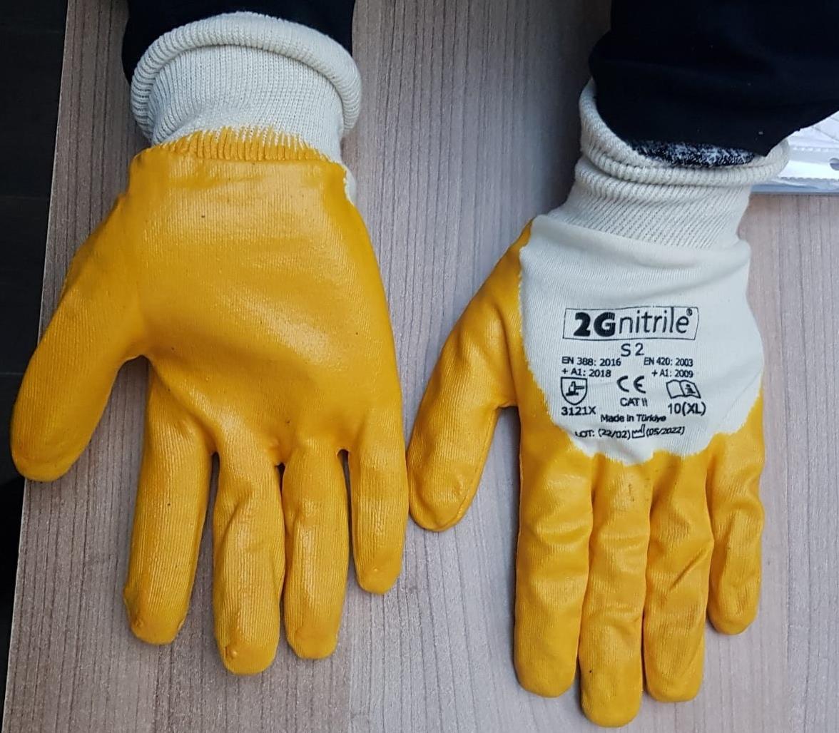 2G Nitril Eldiven Sarı - S2 - Cemre Eldiven
